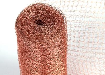 China 6in Copper Knitted Wire Mesh 99.9% Pure Copper Rodent Pest Control Weep Hole Mesh for sale