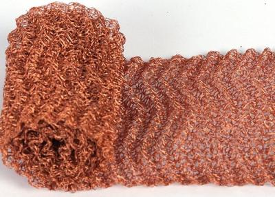 China Pure Copper Knitted Mesh 0.12mm 0.25mm Wire Gas Liquid Filter for Distillation Column 9.2M 15M for sale