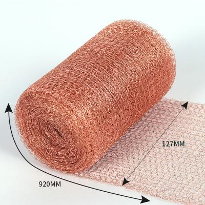 China 0.17mm Knitted Copper Wire Mesh Fabric 100mm Width 3.2m Length for Distilling Filtration and Cleaning for sale