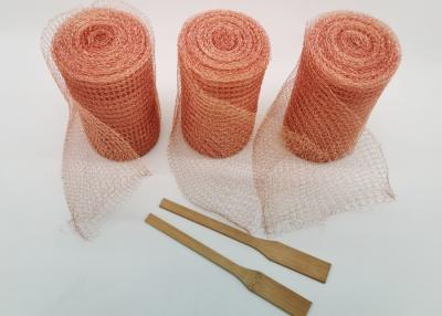China 5 Inch x 32 Ft 100% Pure Copper Mesh Roll for Hole Blocking Easy Cut 0.25mm Wire for sale