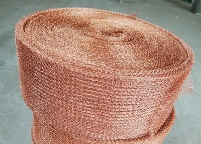 China Industrial 0.23mm Copper Knitted Wire Mesh Roll 100mm Width for Filtration System for sale