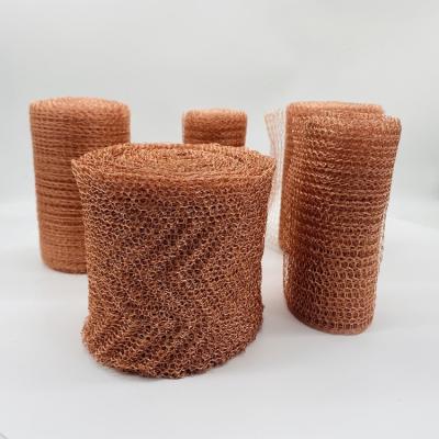 China Pest Control Copper Mesh 127mm x 9.2m Rodent Exclusion Pure Copper Knitted for sale