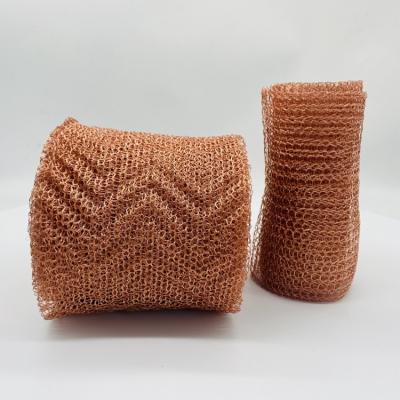 China High Filtering Efficiency Ginning Copper Knitted Mesh For Gas And Liquid for sale
