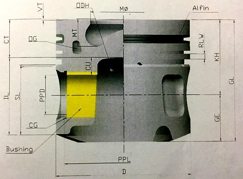 HINO MAZDA ISUZU manufacture 6WG1 isuzu piston piston 147mm