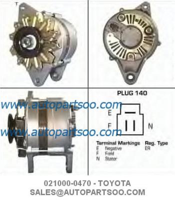 China 021000-0462 021000-0470 - TOYOTA Alternator 12V 60A Alternadores 2F 21R 4K for sale
