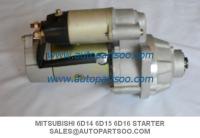 China Brand New Mitsubishi Starter Motor For Mitsubishi 6D14 6D15 6D16 for sale