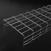 China Powder Coated Grid Cable Tray 150mm - 1200mm Stainless Steel Wire Tray for sale