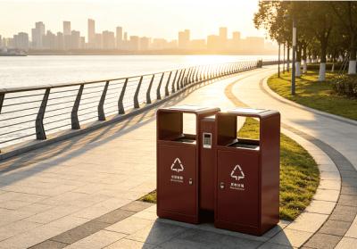 China Voice Prompt Solar Powered Smart Bin Intelligent Sorting Solar Powered Waste Bins for sale
