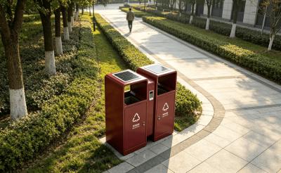 China Voice Prompt Sensor Activated Trash Can Smart Sorting Smart Waste Bin Data Analysis for sale