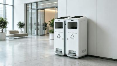 China Double Bin Solar Compacting Trash Can Recycling Solar Powered Bins Phone Charging for sale