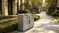 China Full Load Reminder Smart Waste Bin Customizable Solar Powered Garbage Cans for sale