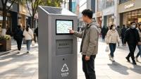 China Solar Powered Smart Trash Can Intelligent Compaction Sensor Lid Stainless Steel Public Waste Bin with Phone Charging for sale