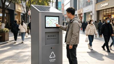 China Solar Powered Smart Trash Can Intelligent Compaction Sensor Lid Stainless Steel Public Waste Bin with Phone Charging for sale