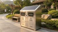 China Customizable Smart Waste Bin Intelligent Sorting Solar Panel Garbage Can for sale