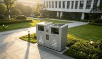 China Phone Charging Intelligent Trash Can Smart Compression Solar Powered Waste Bins Touchless for sale