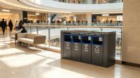 China Customizable Solar Powered Garbage Bins Phone Charging Solar Powered Trash Compactor Smart Sorting for sale