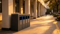China Customizable Solar Powered Garbage Bins Phone Charging Solar Powered Trash Compactor Smart Sorting for sale