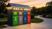 China Intelligent AI Monitoring Solar Compacting Bins Face Recognition Smart Rubbish Bin for sale