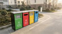 China High Capacity Solar Powered Garbage Bins Smoke Alarm Solar Compacting Trash Can AI Control for sale