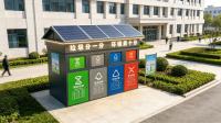 China Municipal Solar Compacting Bins Facial Recognition Solar Panel Garbage Can Resource Recovery for sale
