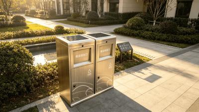 China Smoke Alarm Solar Powered Trash Can Data Analysis Solar Powered Bins Intelligent Sorting for sale