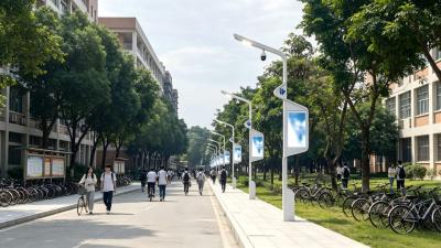 China Environmental Monitoring Street Light With Pole Campus Smart Street Pole for sale