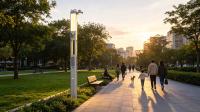 China Digital Signage Smart Street Light Pole LED Display Screen City Light Poles for sale