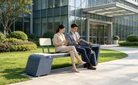China USB Charging Solar Heated Benches Mosquito Control Smart Solar Powered Bench Customizable for sale