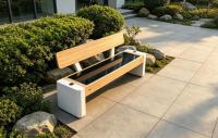 China Customizable Solar Powered Heated Benches Bluetooth Speaker Solar Power Bench USB Charging for sale