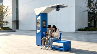 China Promenade Solar Powered Benches Advertising Light Box Solar Charging Benches With Digital Display for sale