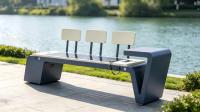 China Courtyard Smart Street Furniture Heating System Solar Heated Benches With Seat Heating for sale