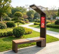 China Smart Positioning Smart Solar Benches USB Charging Solar Powered Bench Smart Lighting for sale