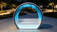 China Rooftop Terrace Smart Solar Benches WiFi Hotspot WiFi Benches With Wireless Charging for sale