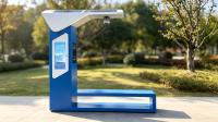 China Campus Solar Powered Benches Smart Lighting Solar Powered Smart Bench With LED Lighting for sale