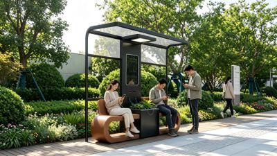 China Coastal Solar Powered Smart Benches Mosquito Control Smart Park Benches With USB Charging for sale