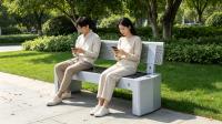 China Bus Station Smart Solar Benches Intelligent Positioning Intelligent Bench With Smart Positioning for sale