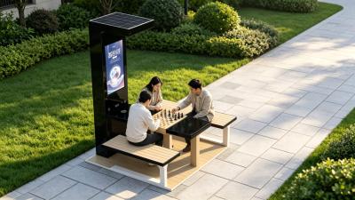 China Boulevard Solar Powered Benches Digital Screen Solar Powered Smart Benches With Video Display for sale