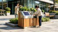 China Sensor Lid Opening Smart Planter Box Smoke Alarm Commercial Outdoor Planter Boxes for sale