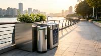 China Phone Charging Smart Planter Box Sensor Water Outlet Urban Garden Boxes With Shared WiFi for sale