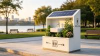 China WiFi Sharing Smart Planter Box Remote Control City Planter Box AI Control for sale