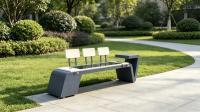 China USB Charging Solar Heated Benches Mosquito Control Smart Solar Powered Bench Customizable for sale