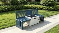 China Air Quality Detection Solar Powered Benches Smart Positioning Smart City Furniture Smart Lighting for sale