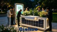 China Voice Prompt Outdoor Plant Boxes Phone Charging Commercial Planter Box With Induction Open Lid for sale