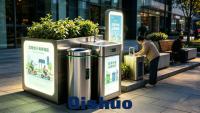 China Phone Charging Smart Planter Box Sensor Water Outlet Urban Garden Boxes With Shared WiFi for sale
