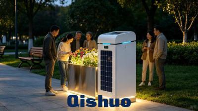 China Environmental Monitoring Urban Planter Boxes Sensor Water Outlet Urban Planter Box With AI Control for sale