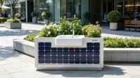 China Phone Charging Outdoor Flower Boxes Auxiliary Lighting Outdoor Plant Box Customizable for sale