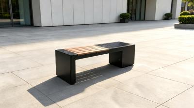 China USB Charging Smart Solar Benches WiFi Hotspot Solar Powered Benches Customizable for sale