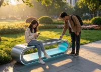 China Customizable Solar Powered Smart Benches Air Quality Detection Intelligent Bench for sale
