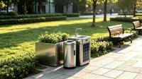 China Photovoltaic Smart Planter Box Environmental Monitoring Urban Planter Box for sale