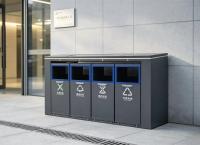 China Customizable Solar Powered Garbage Bins Phone Charging Solar Powered Trash Compactor Smart Sorting for sale